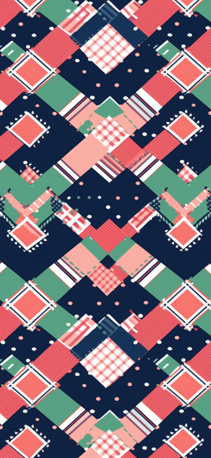 Preppy Patterns Mobile Wallpaper - Amberblue Media