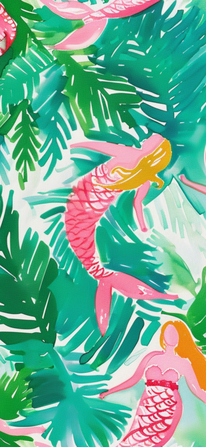 Preppy Tropical Christmas Mobile Wallpapers - Amberblue Media