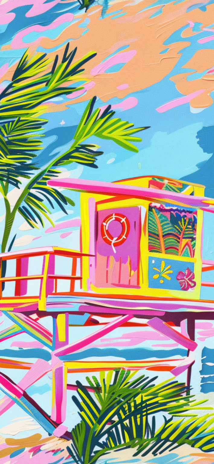 Preppy Tropical Christmas Mobile Wallpapers - Amberblue Media